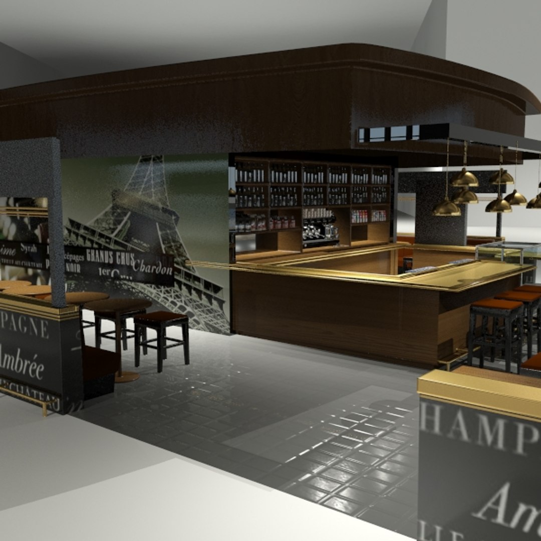 3ds Max Restaurant Bar