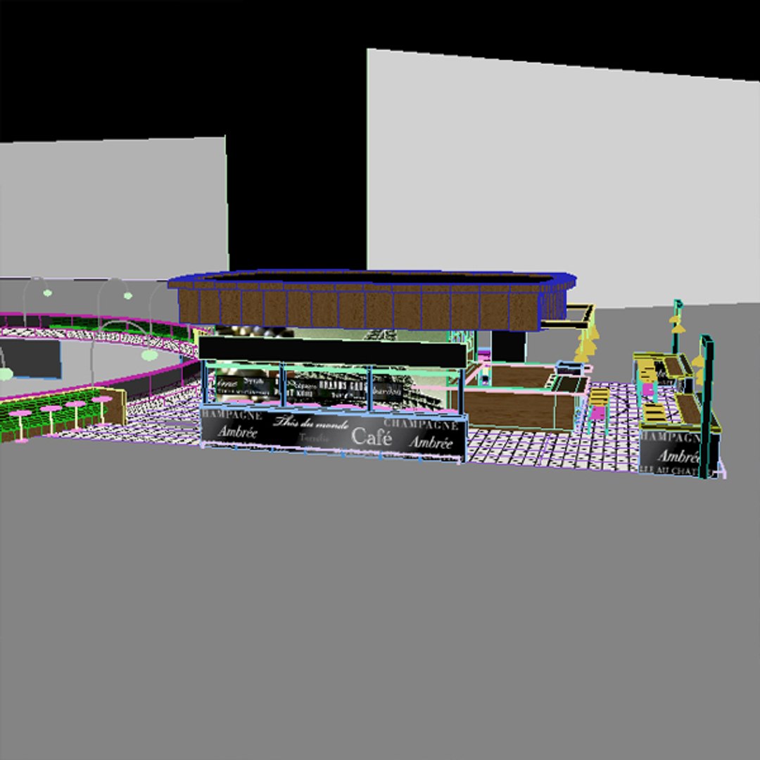 3ds Max Restaurant Bar
