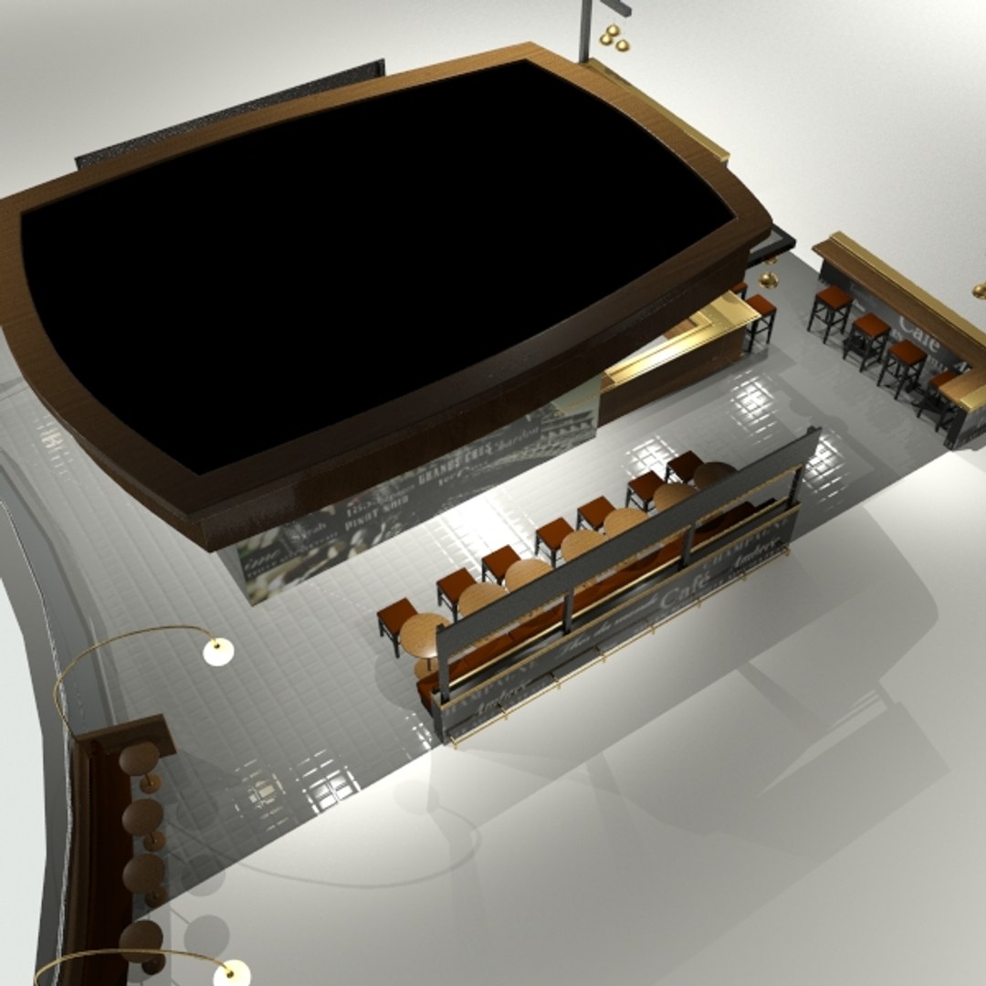 3ds Max Restaurant Bar