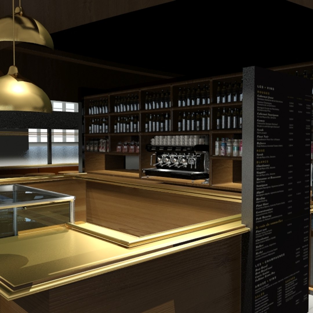 3ds Max Restaurant Bar