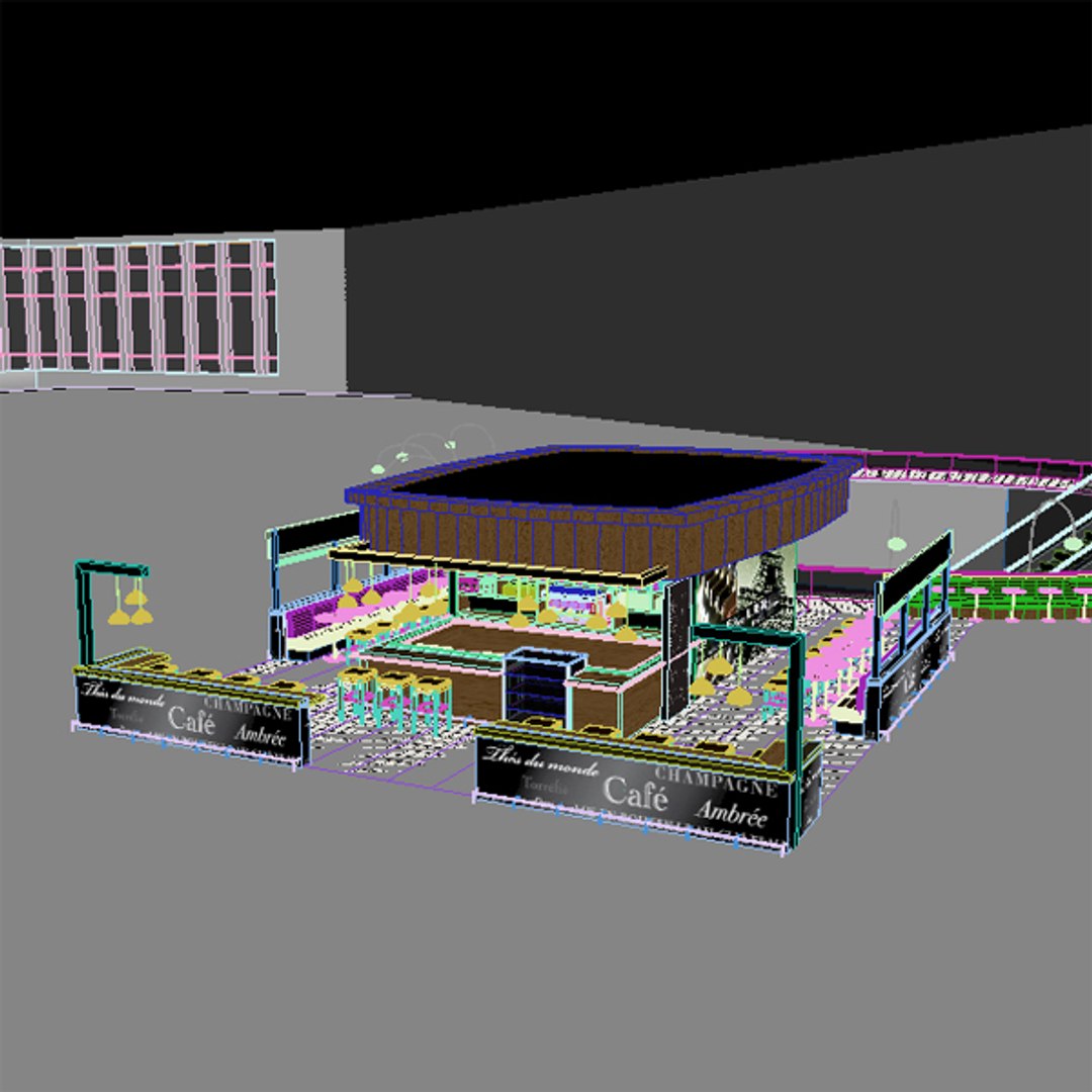 3ds Max Restaurant Bar