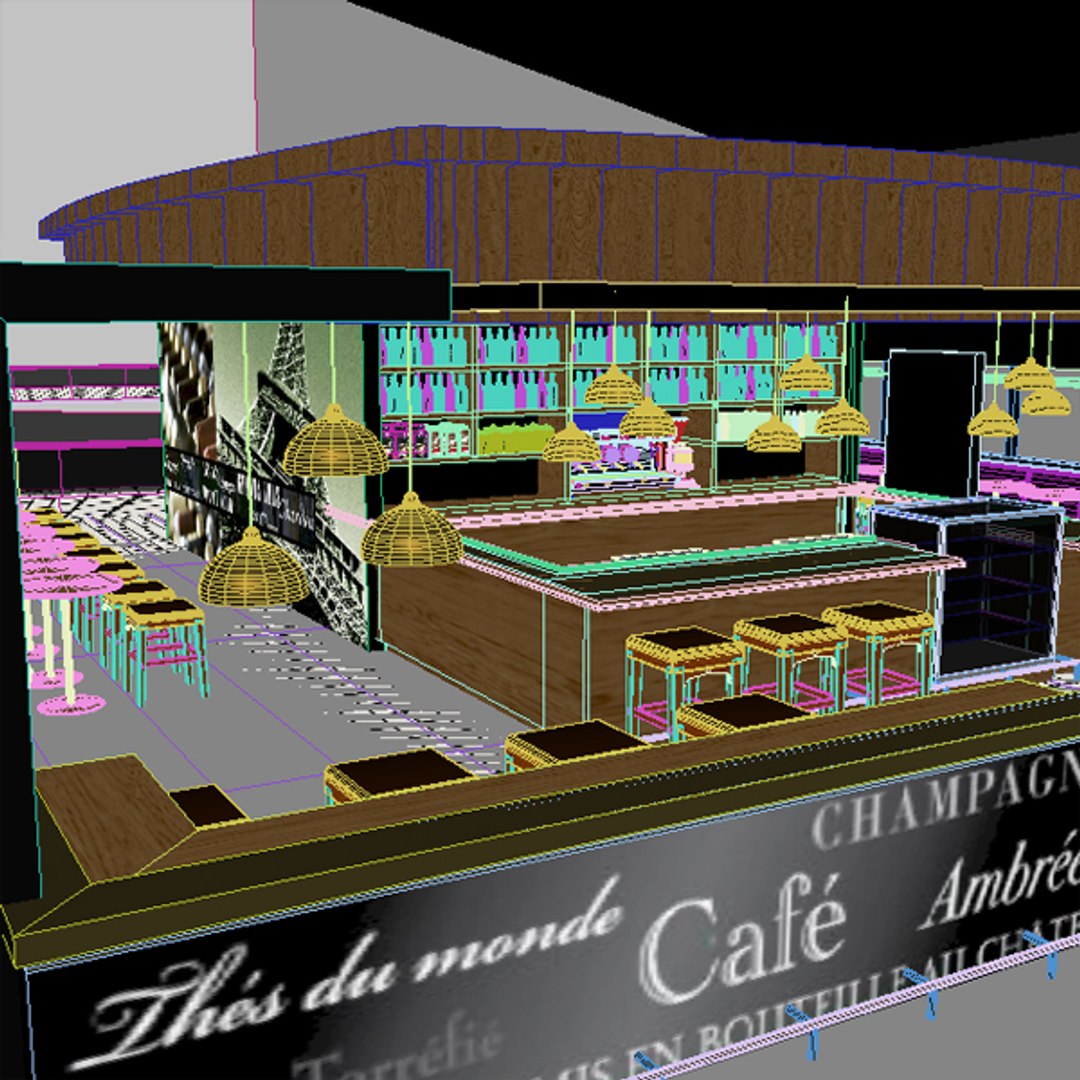 3ds Max Restaurant Bar