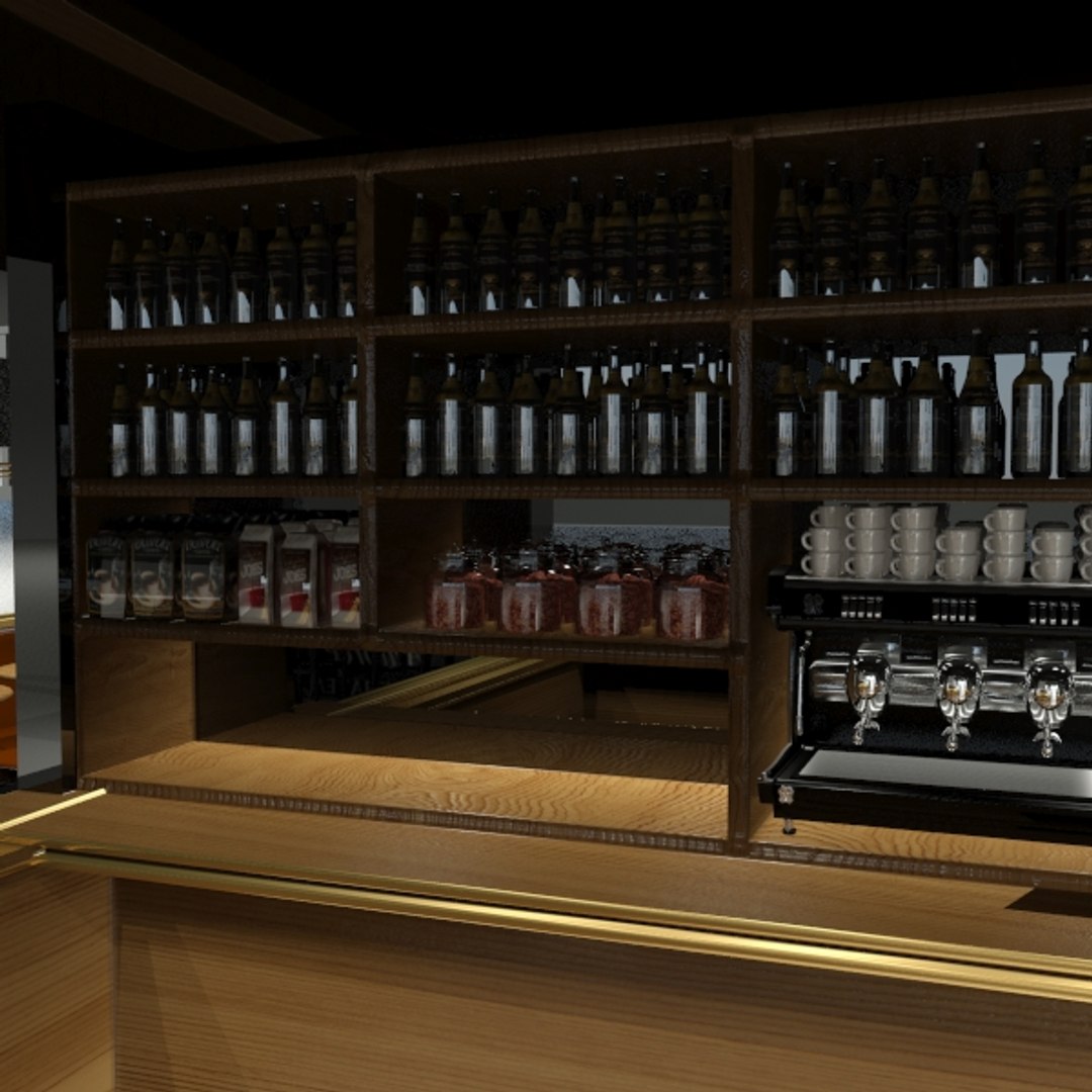 3ds Max Restaurant Bar