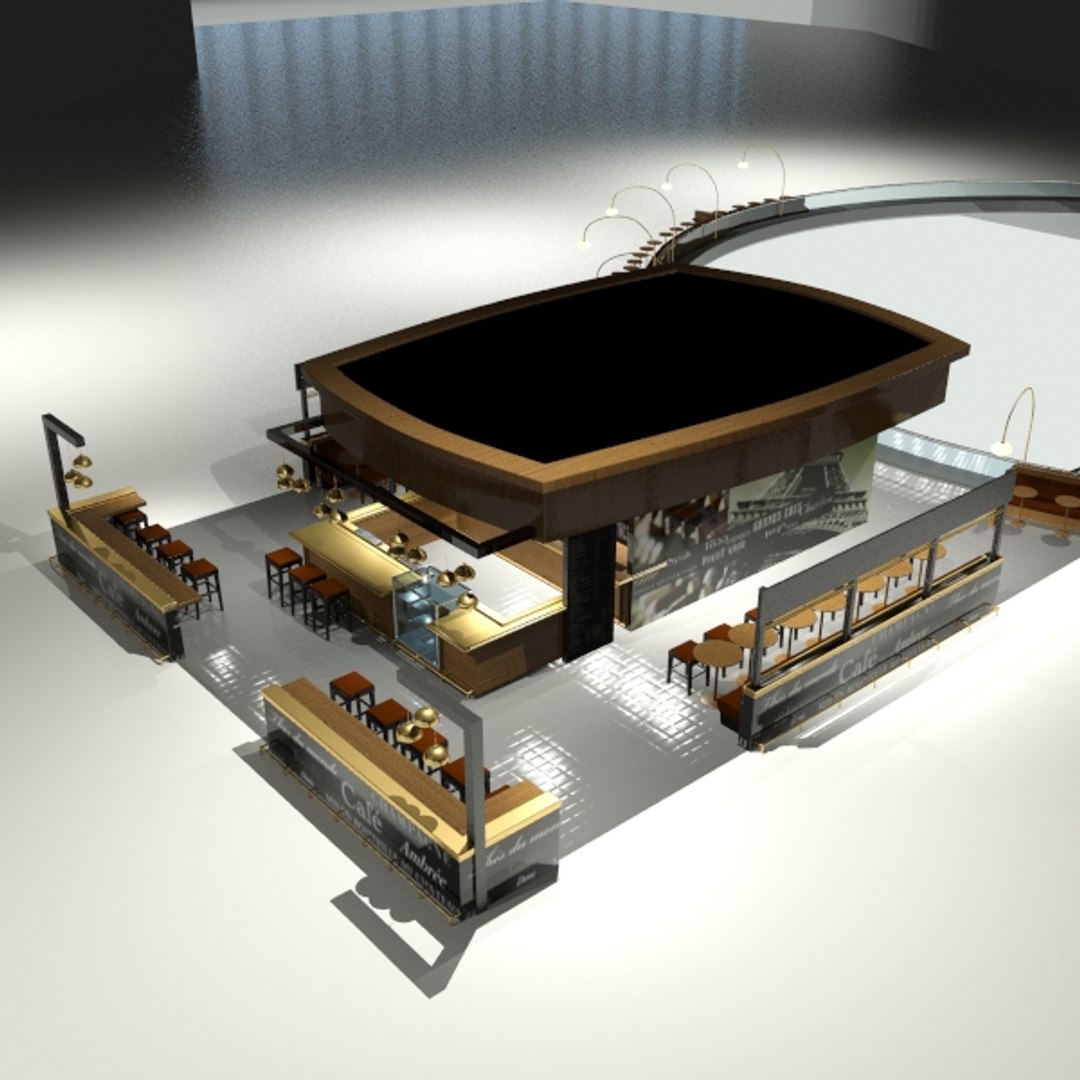 3ds Max Restaurant Bar