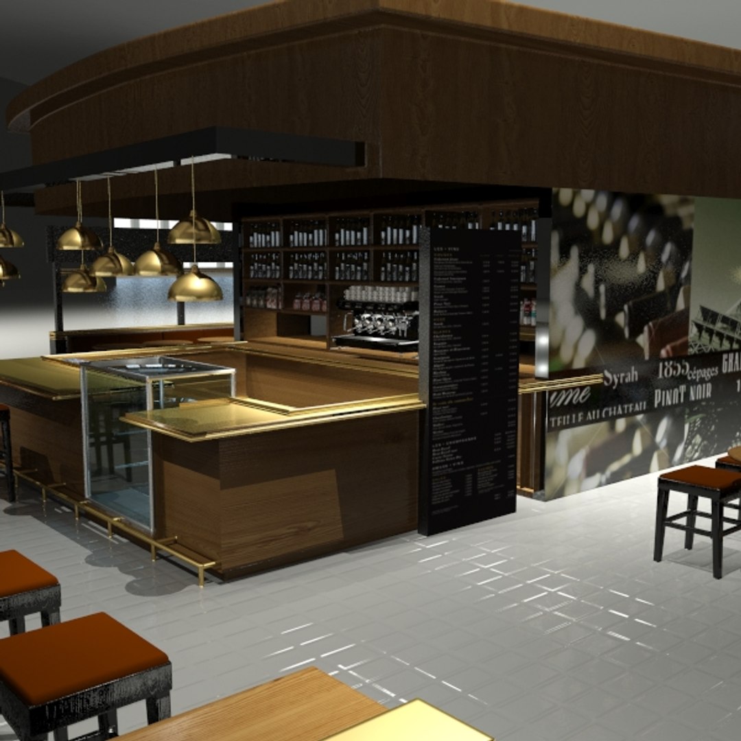 3ds Max Restaurant Bar