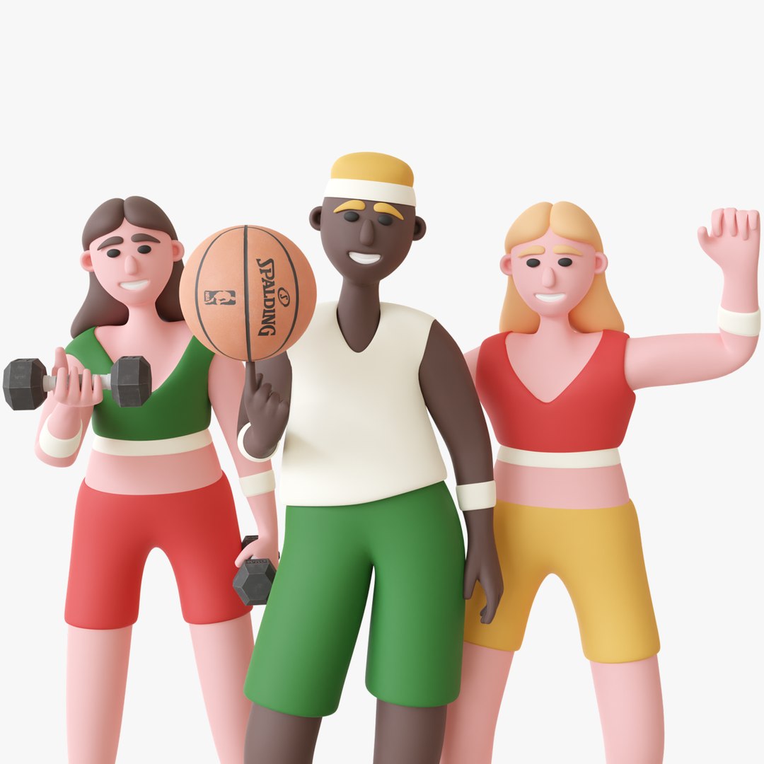 Sportsmen - Rigged 3D Characters 12 Animations 3D Model - TurboSquid ...