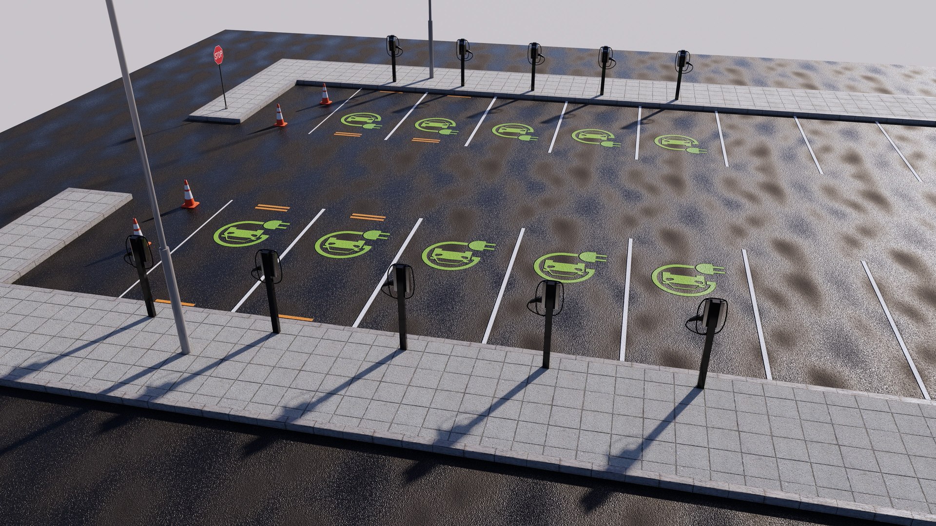 Parking Area 3D Model - TurboSquid 2116686