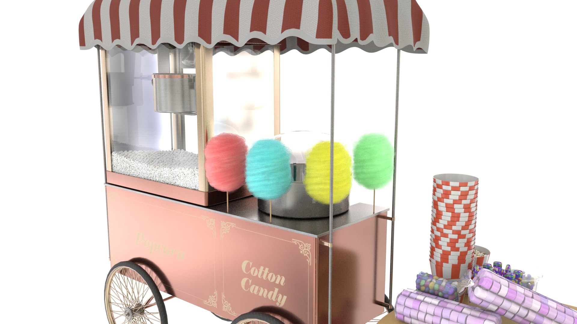 Cotton Candy 3D Model - TurboSquid 2112009