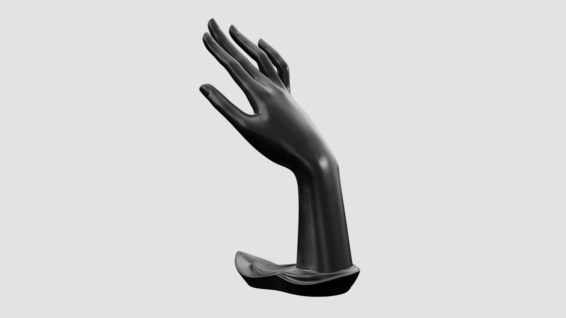 3D Right Hand Jewelry Display Black Model - TurboSquid 2302443