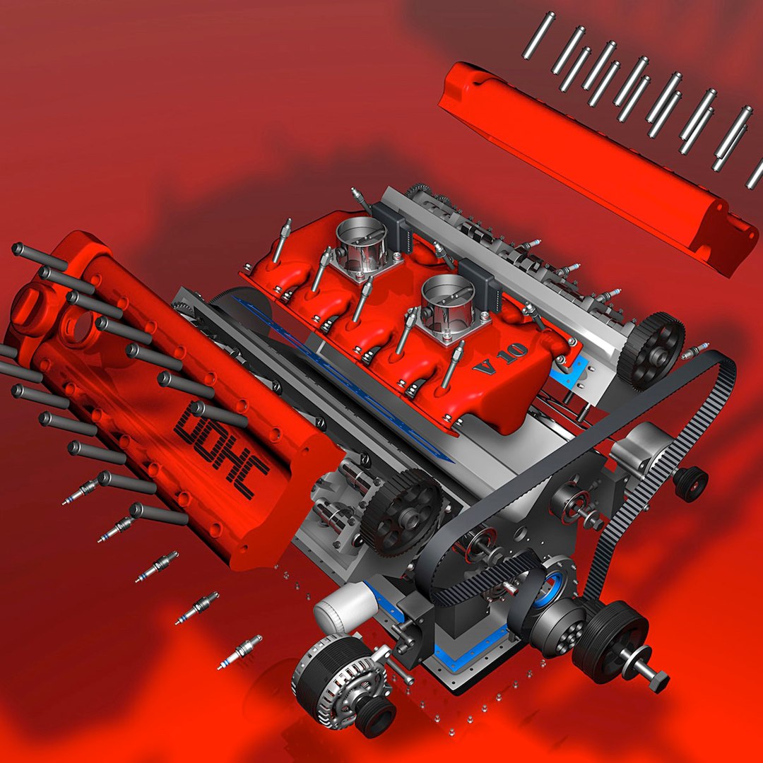 3d Realistic Engine Model