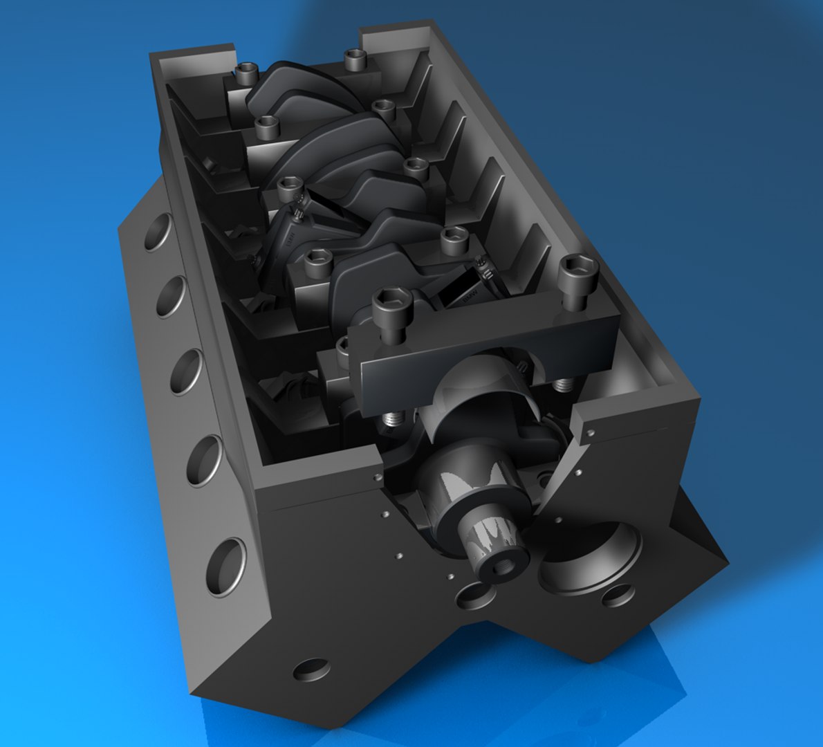 3d Realistic Engine Model