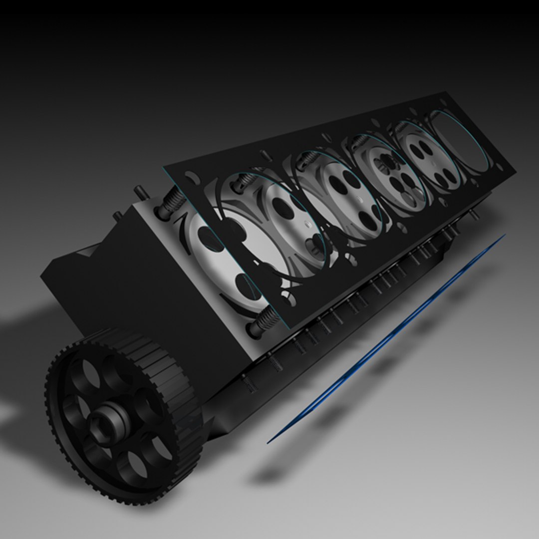 3d Realistic Engine Model