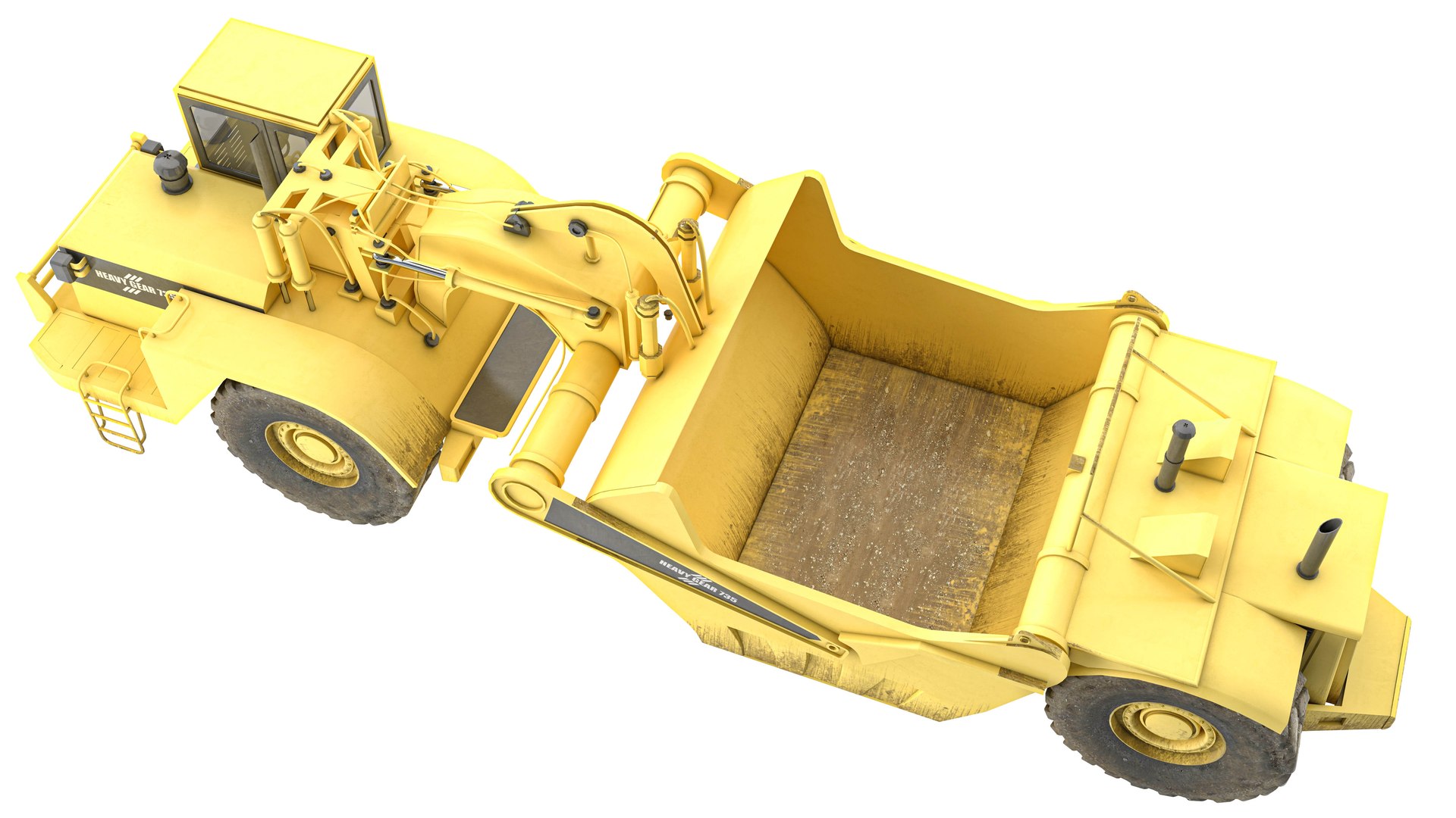 3D Wheel Tractor Scraper Model - TurboSquid 2223620