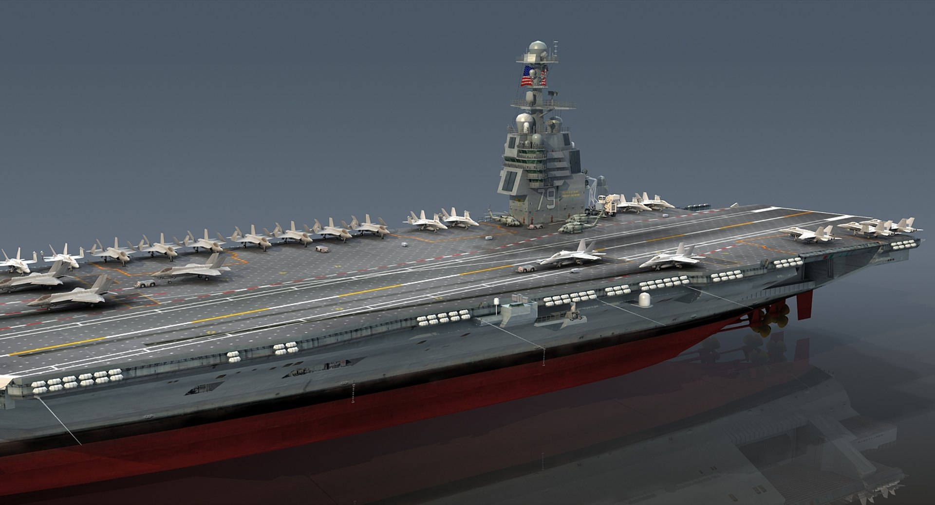 3D uss john f kennedy model - TurboSquid 1339043