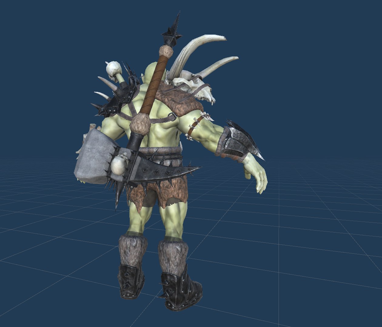 3D Model Character Orc Hammer Low-poly 3D Model - TurboSquid 1926237