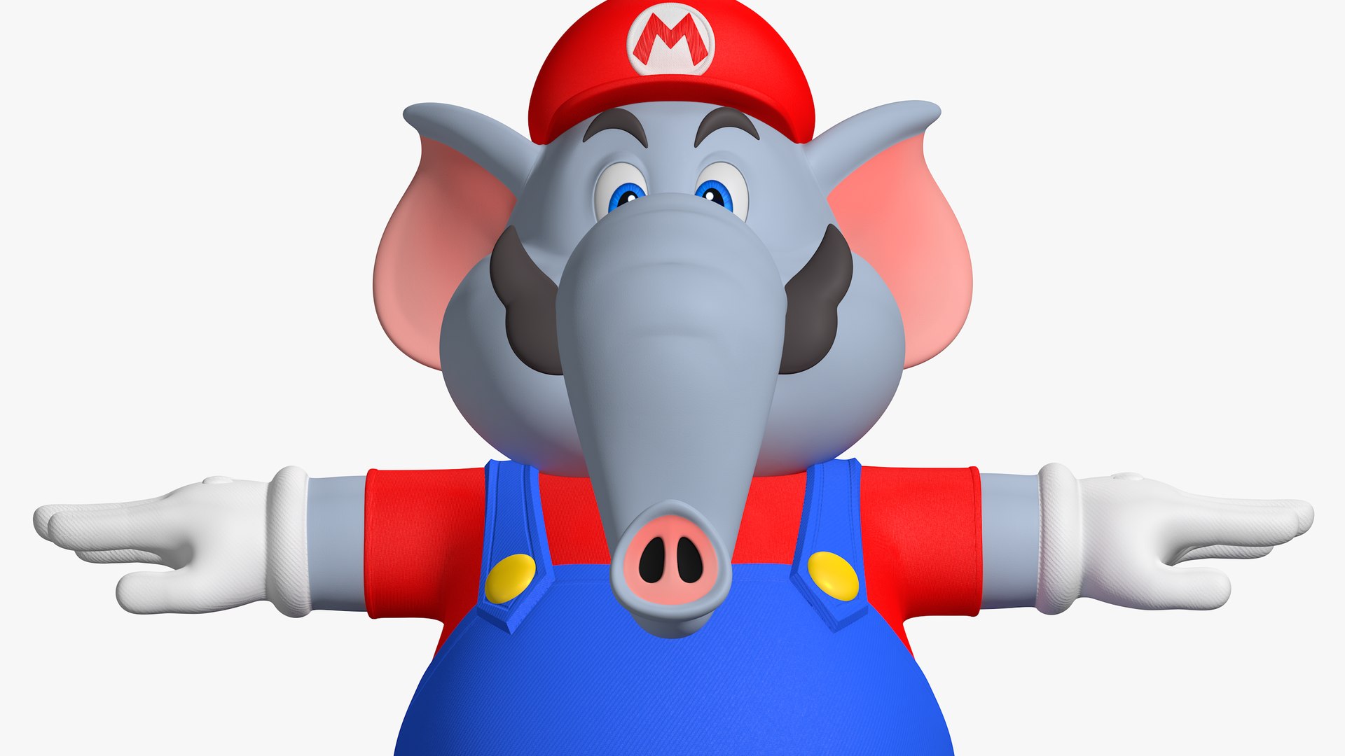 3D Cinematic Mario Elephant Game Character 8K model - TurboSquid 2125128