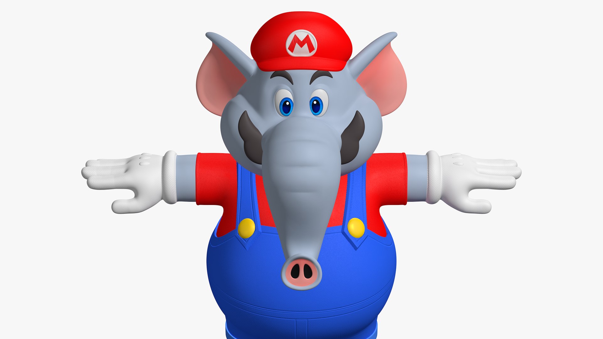 3D Cinematic Mario Elephant Game Character 8K model - TurboSquid 2125128