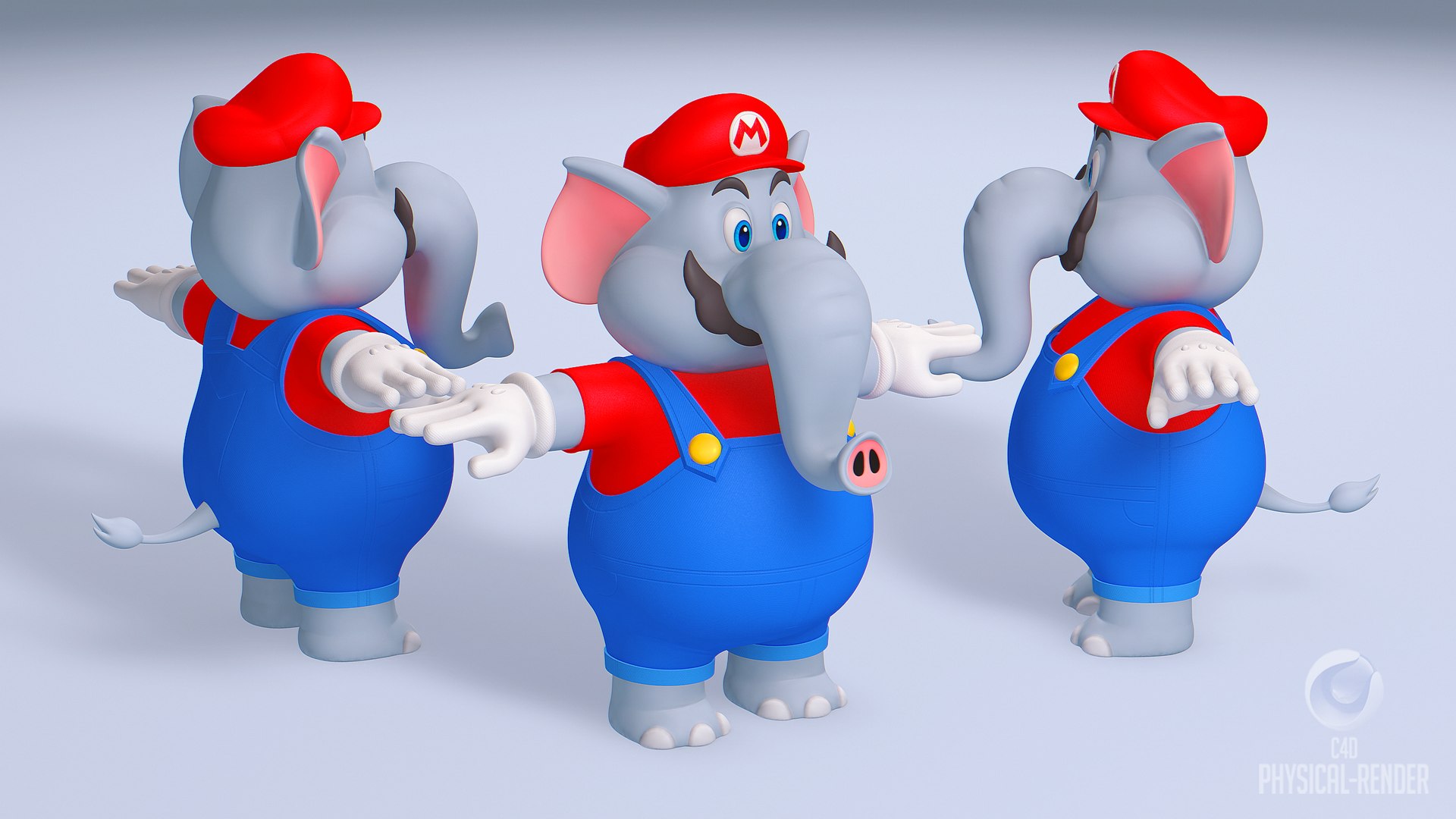 3D Cinematic Mario Elephant Game Character 8K model - TurboSquid 2125128
