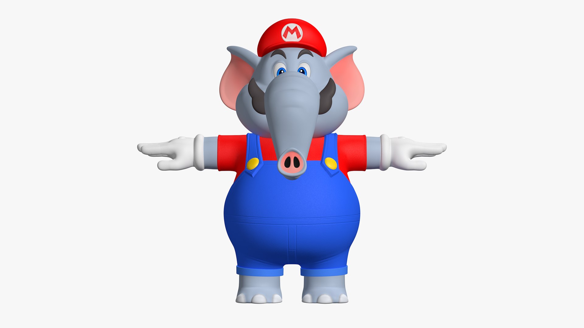 3D Cinematic Mario Elephant Game Character 8K model - TurboSquid 2125128