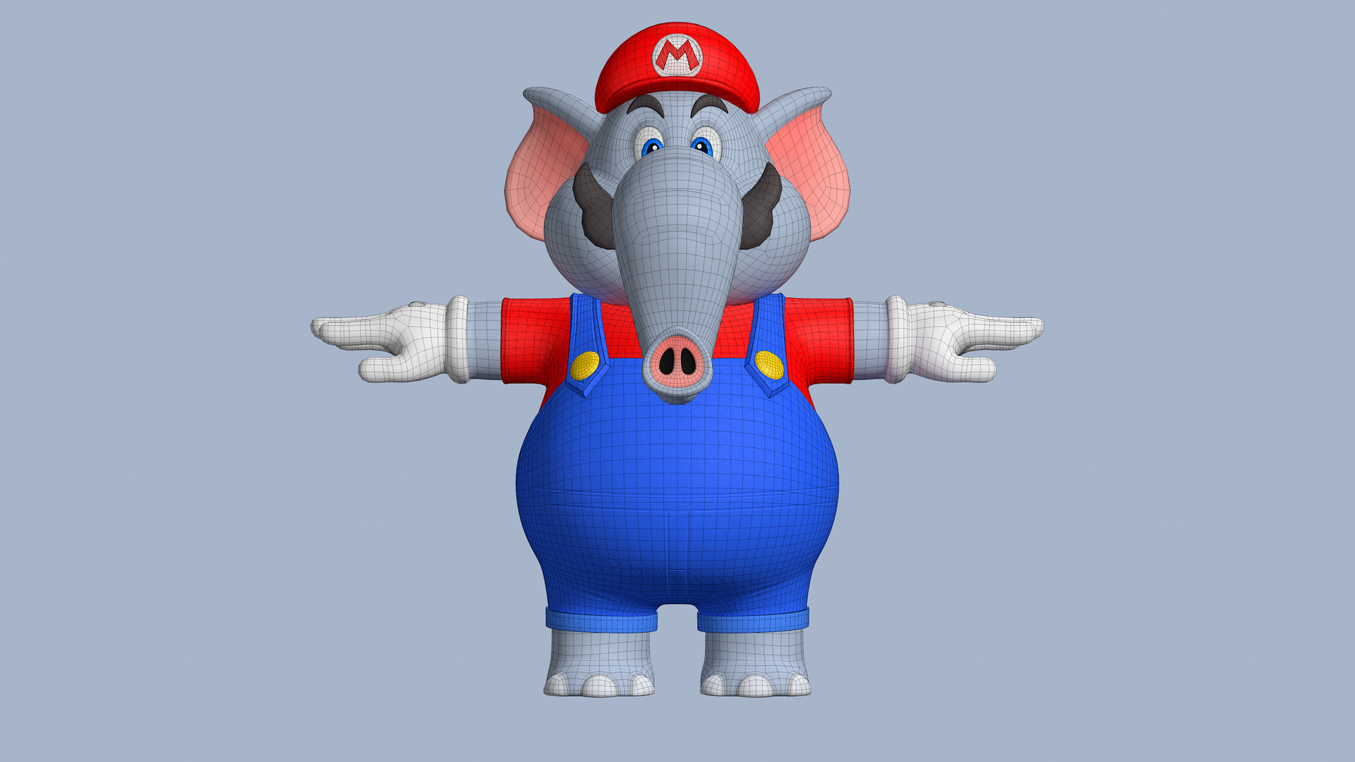 3D Cinematic Mario Elephant Game Character 8K model - TurboSquid 2125128