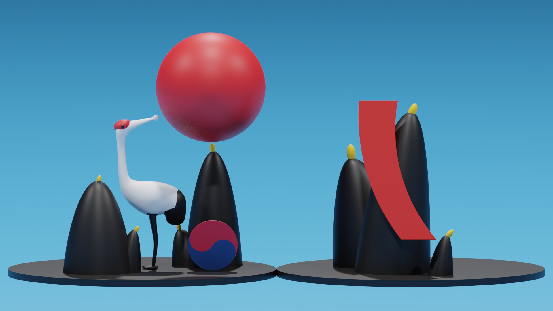 Hwatu Flower Card Hanafuda January Pine 3D Model - TurboSquid 2122434