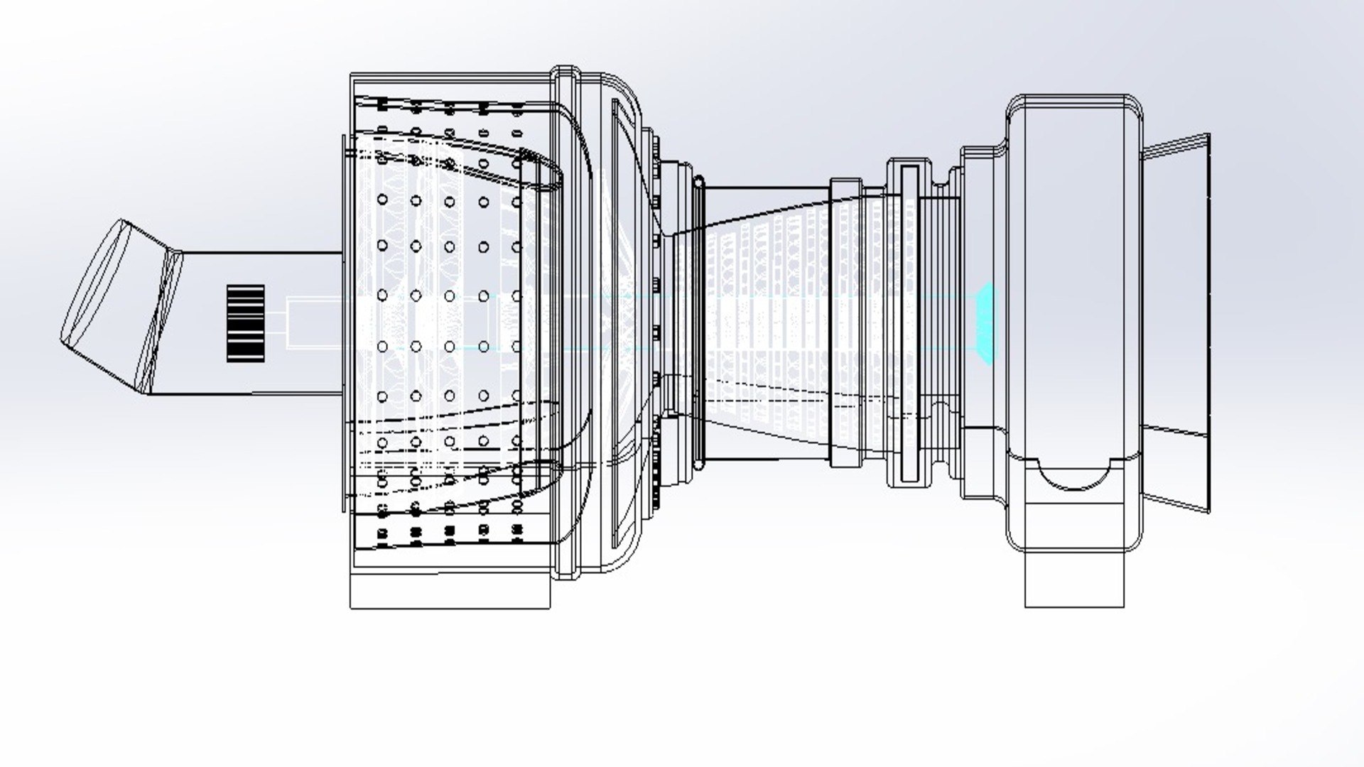 3D Jet Engine Model High Detail Gas Turbine CAD Design Model ...