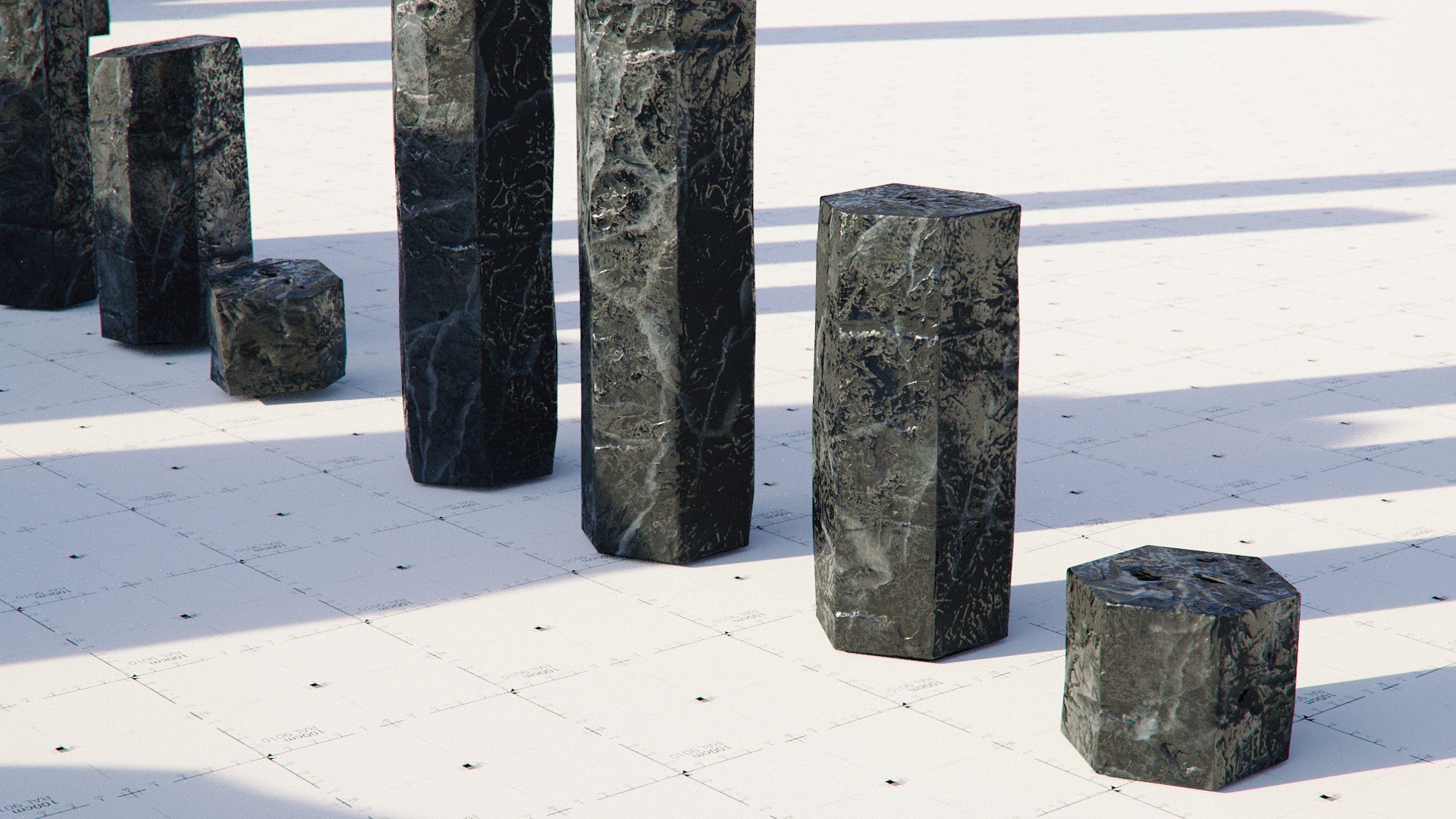 Basalt Columns Rocks Kit 3D Model - TurboSquid 1233488