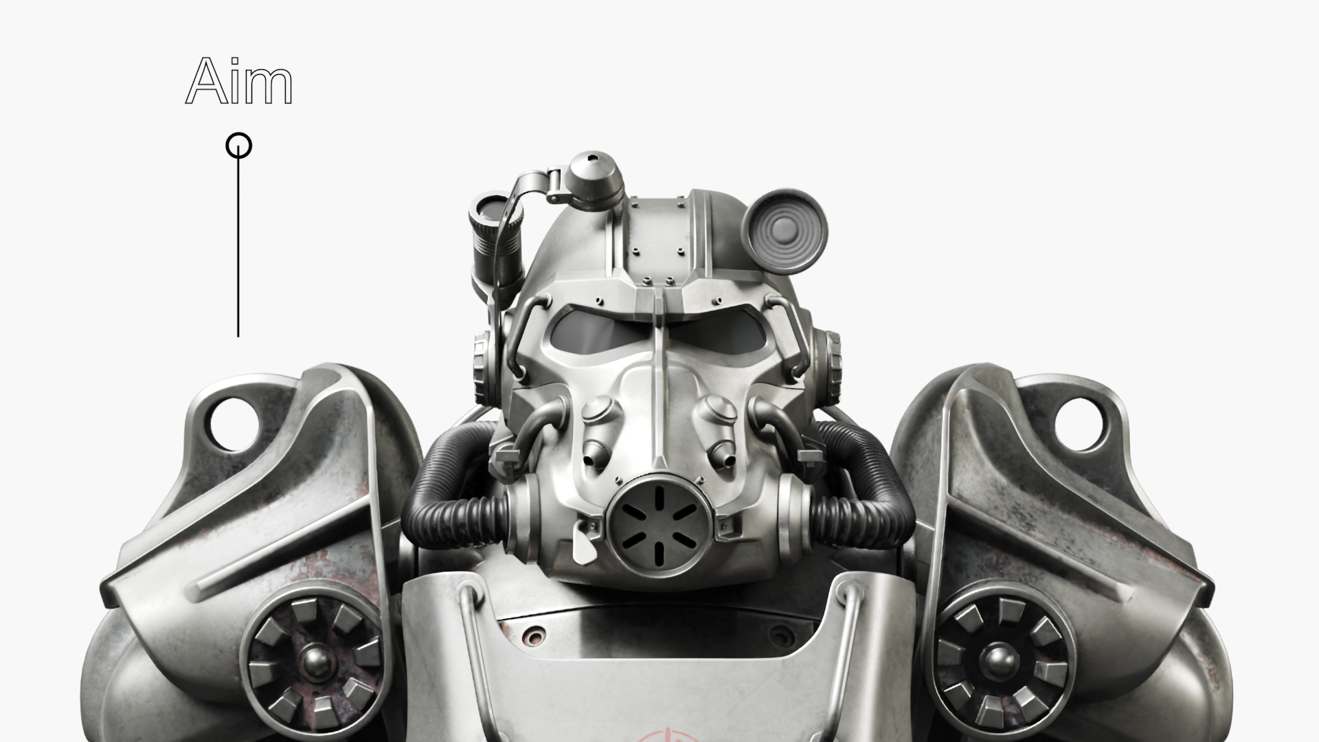 3D Model T 60 Power Armor Fallout With Rifle Rigged - TurboSquid 2252669