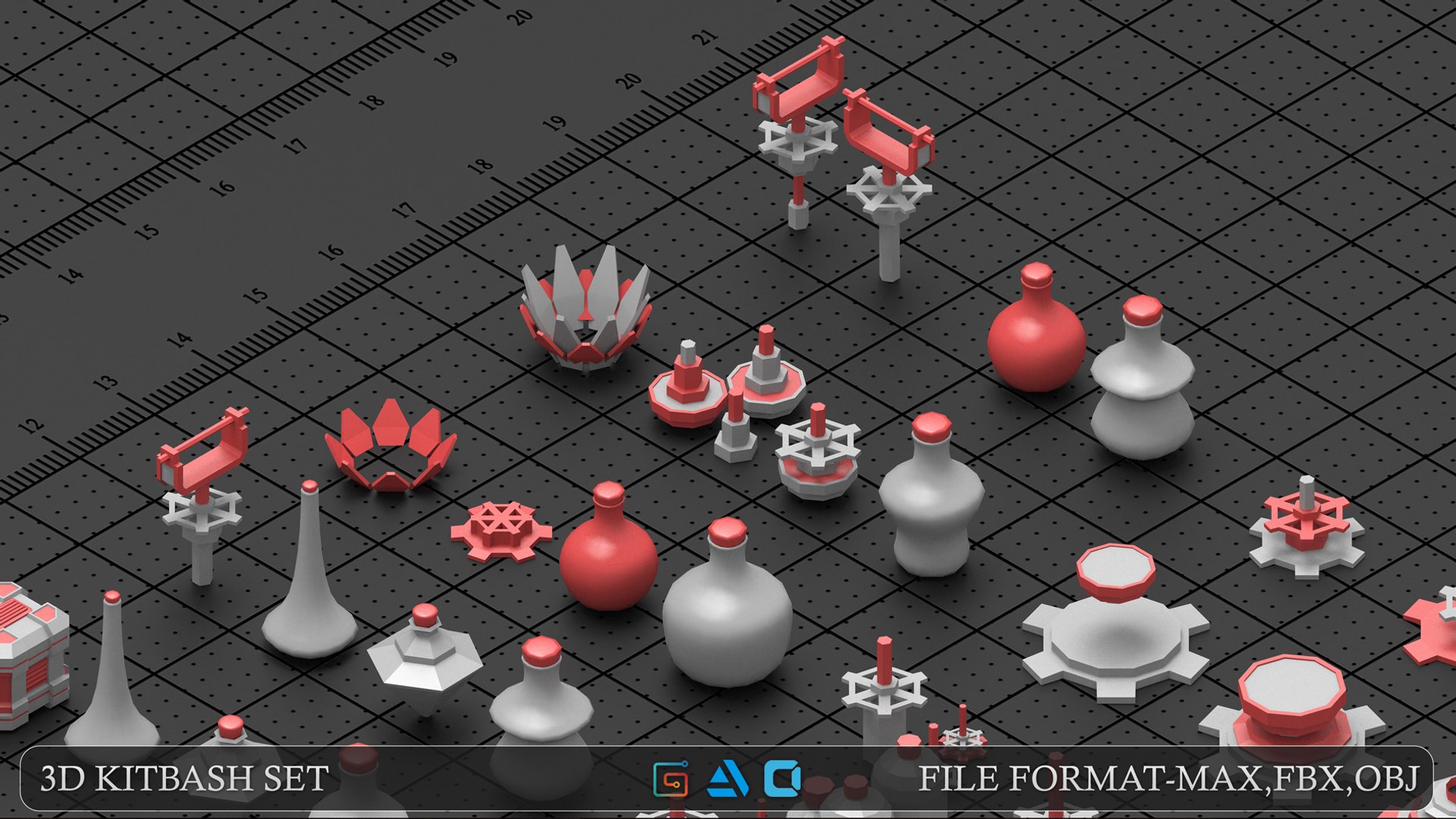 3D Mega Mechanical Kitbash-vol3 Model - TurboSquid 2341405