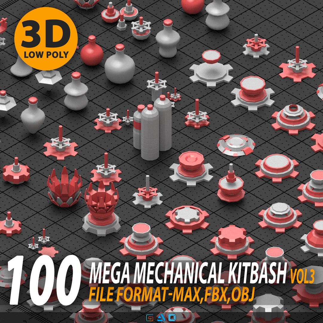 3D Mega Mechanical Kitbash-vol3 Model - TurboSquid 2341405
