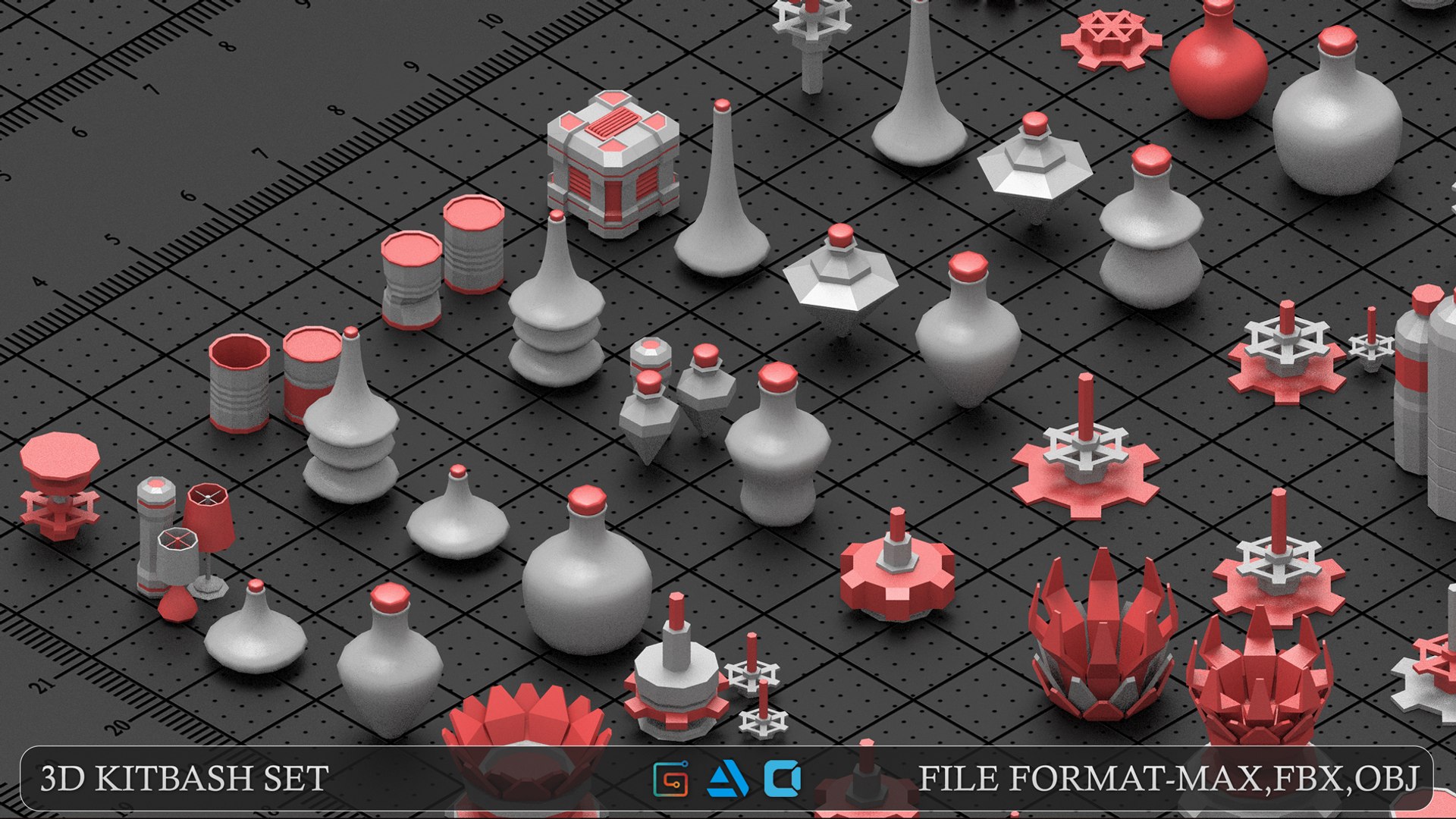 3D Mega Mechanical Kitbash-vol3 Model - TurboSquid 2341405