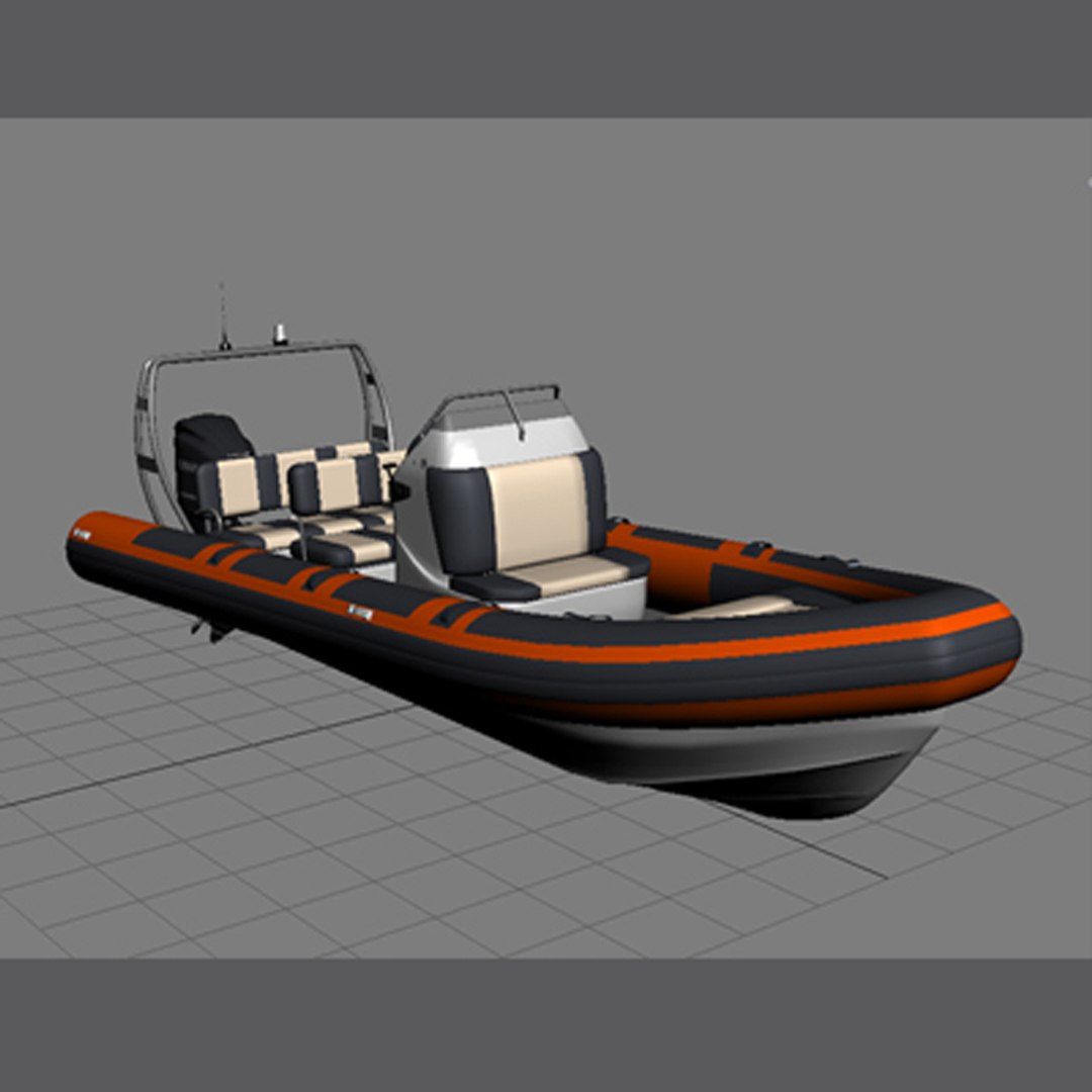 Rigid Inflatable Boat 3d Model