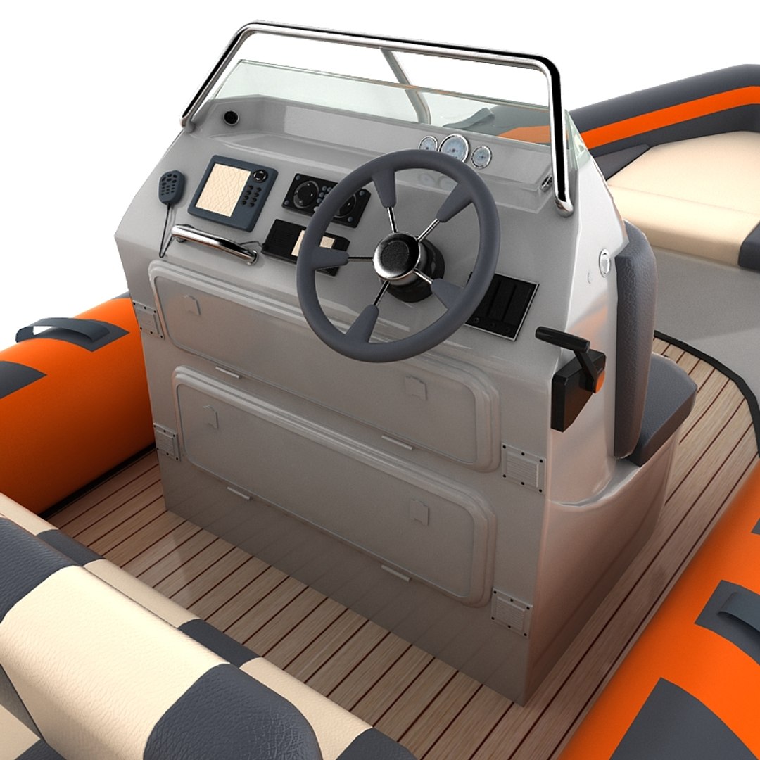 Rigid Inflatable Boat 3d Model