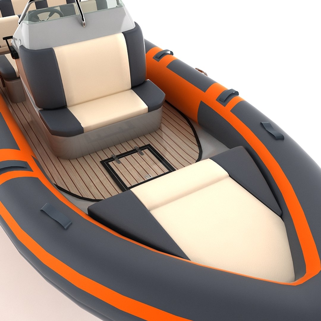 Rigid Inflatable Boat 3d Model