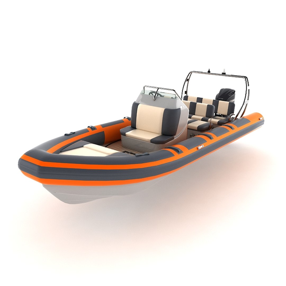 Rigid Inflatable Boat 3d Model