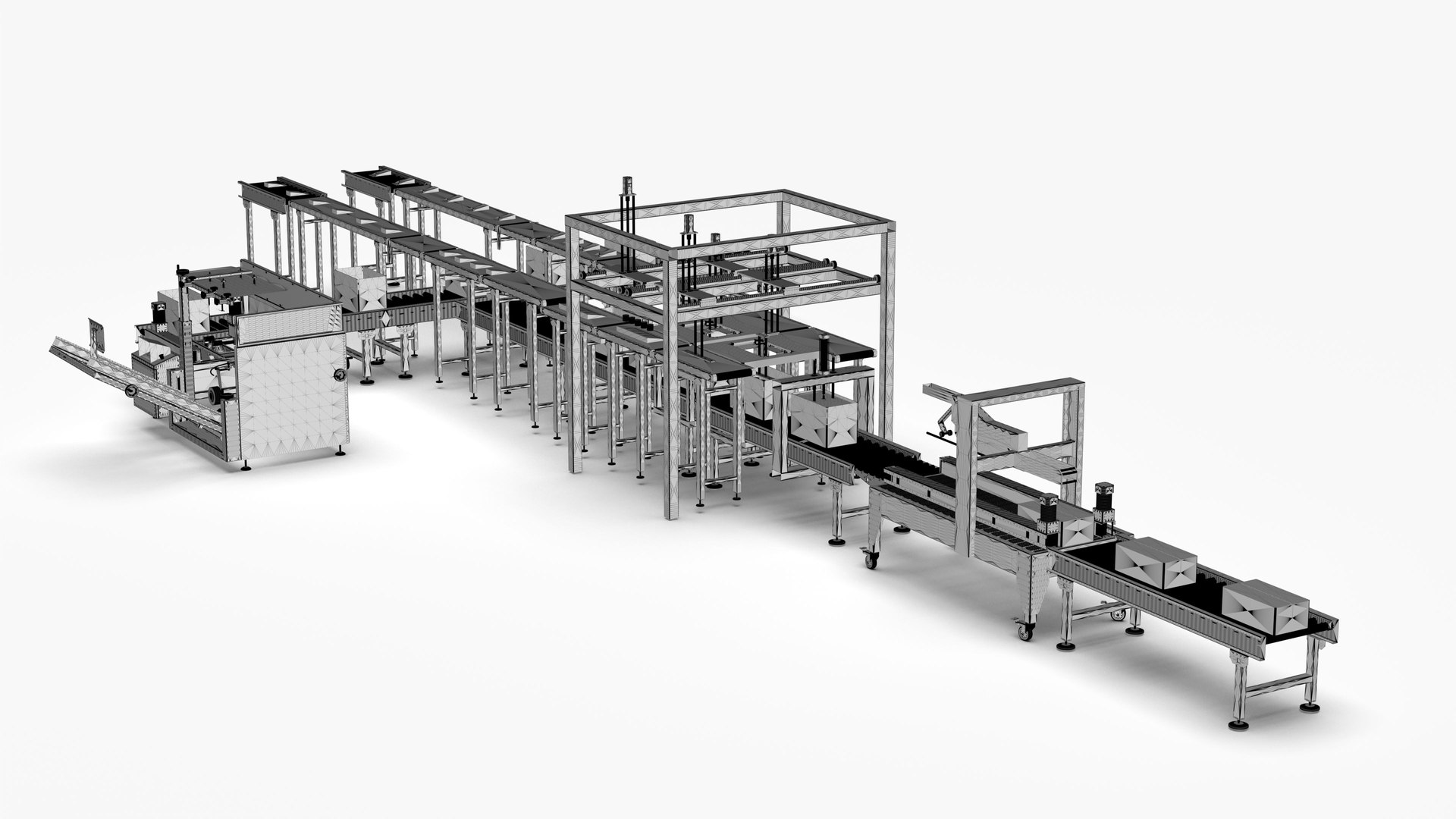 Automatic Salt Factory Packing Machine 3D model - TurboSquid 2090352