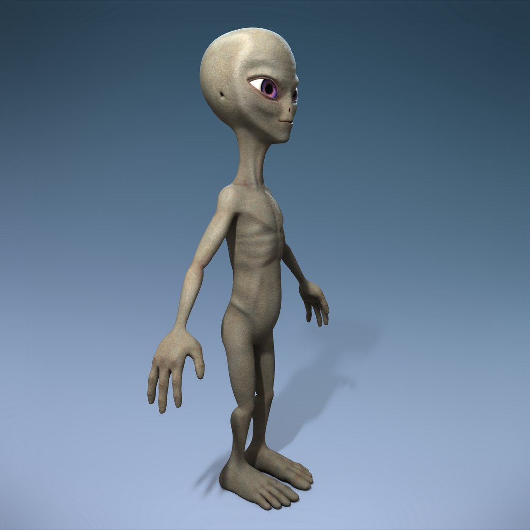 3d Model Of - Grey Alien Rigged