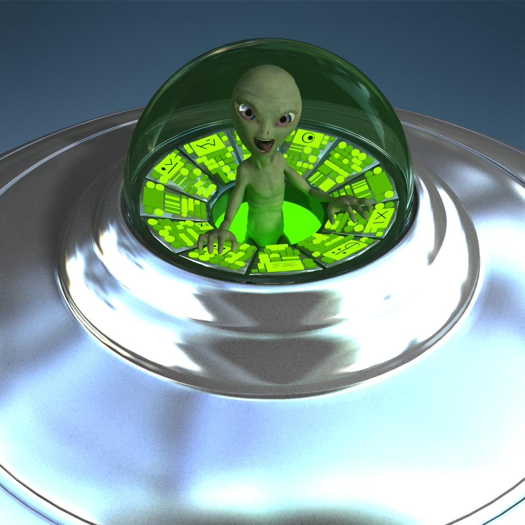 3d Model Of - Grey Alien Rigged