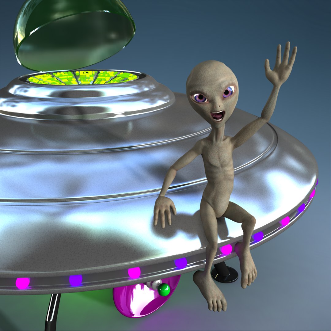 3d Model Of - Grey Alien Rigged