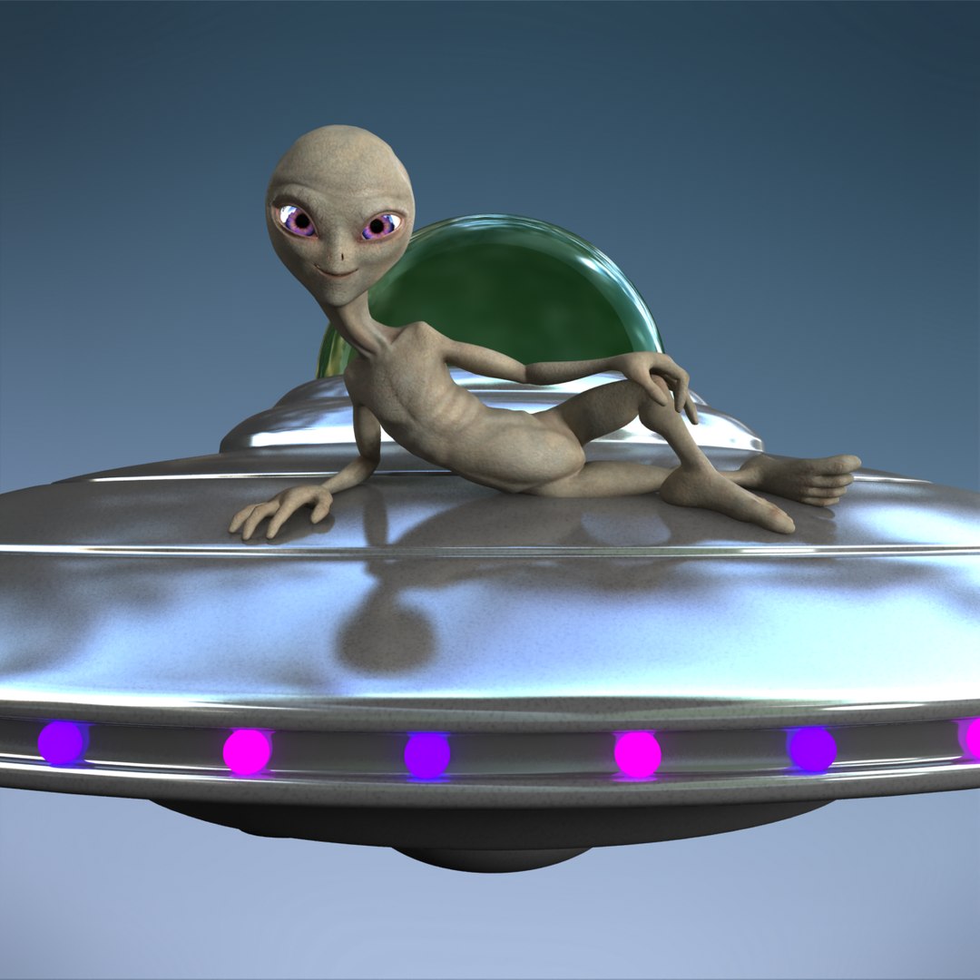 3d Model Of - Grey Alien Rigged