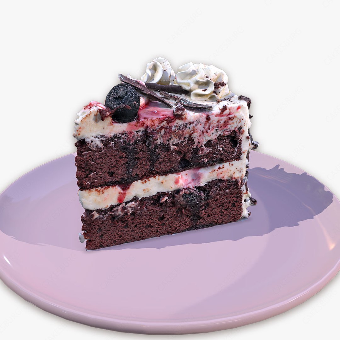 A Slice Of Black Forest Gateau model - TurboSquid 1969166