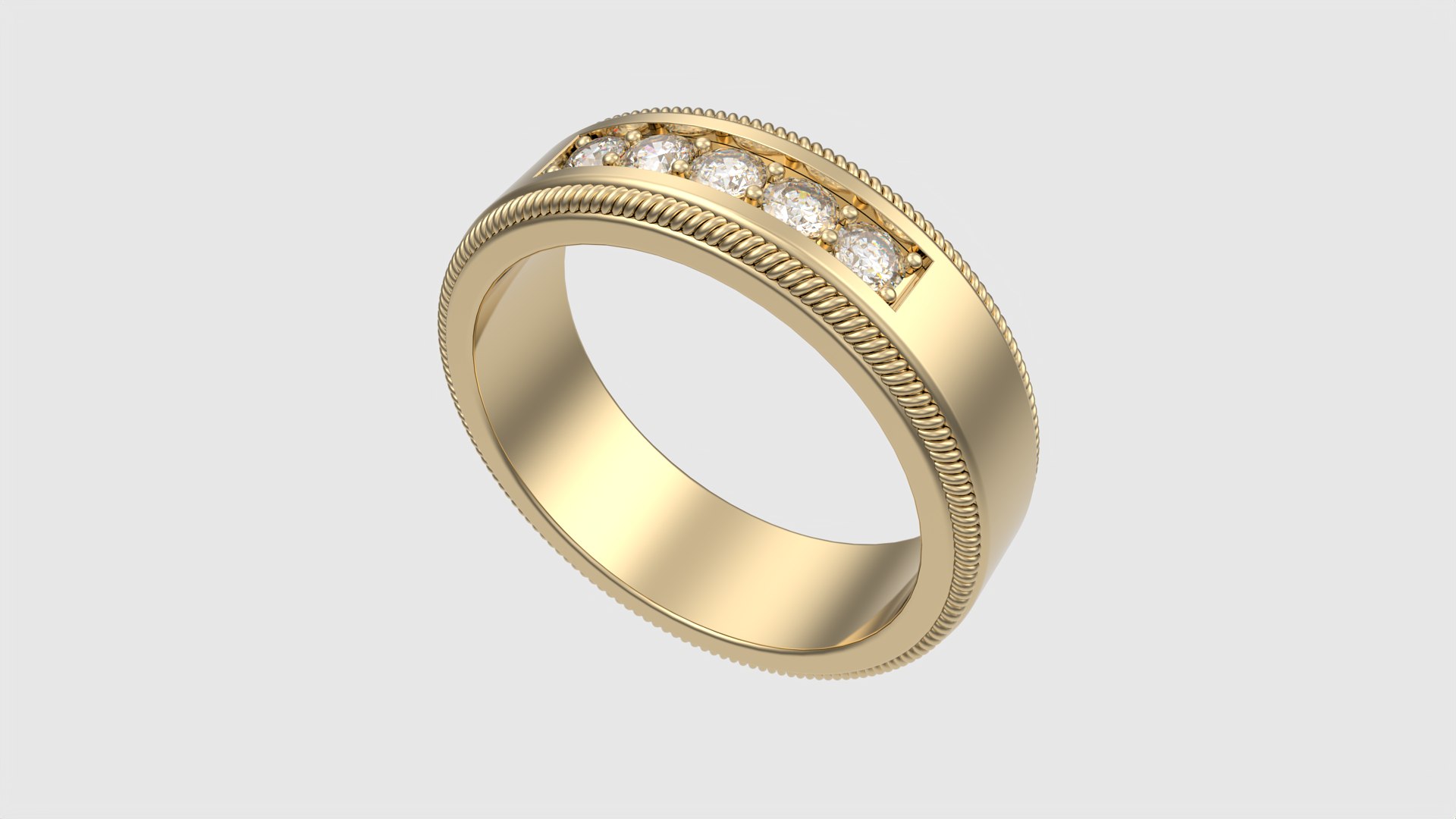 3D Classic Five-Stone Band JDBCo Model - TurboSquid 2344513