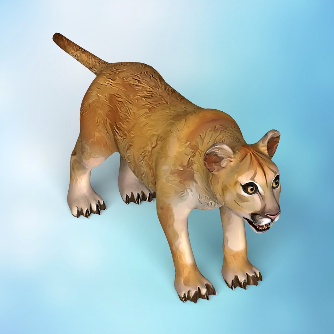 Lion Baby Cartoon Model - TurboSquid 1498558
