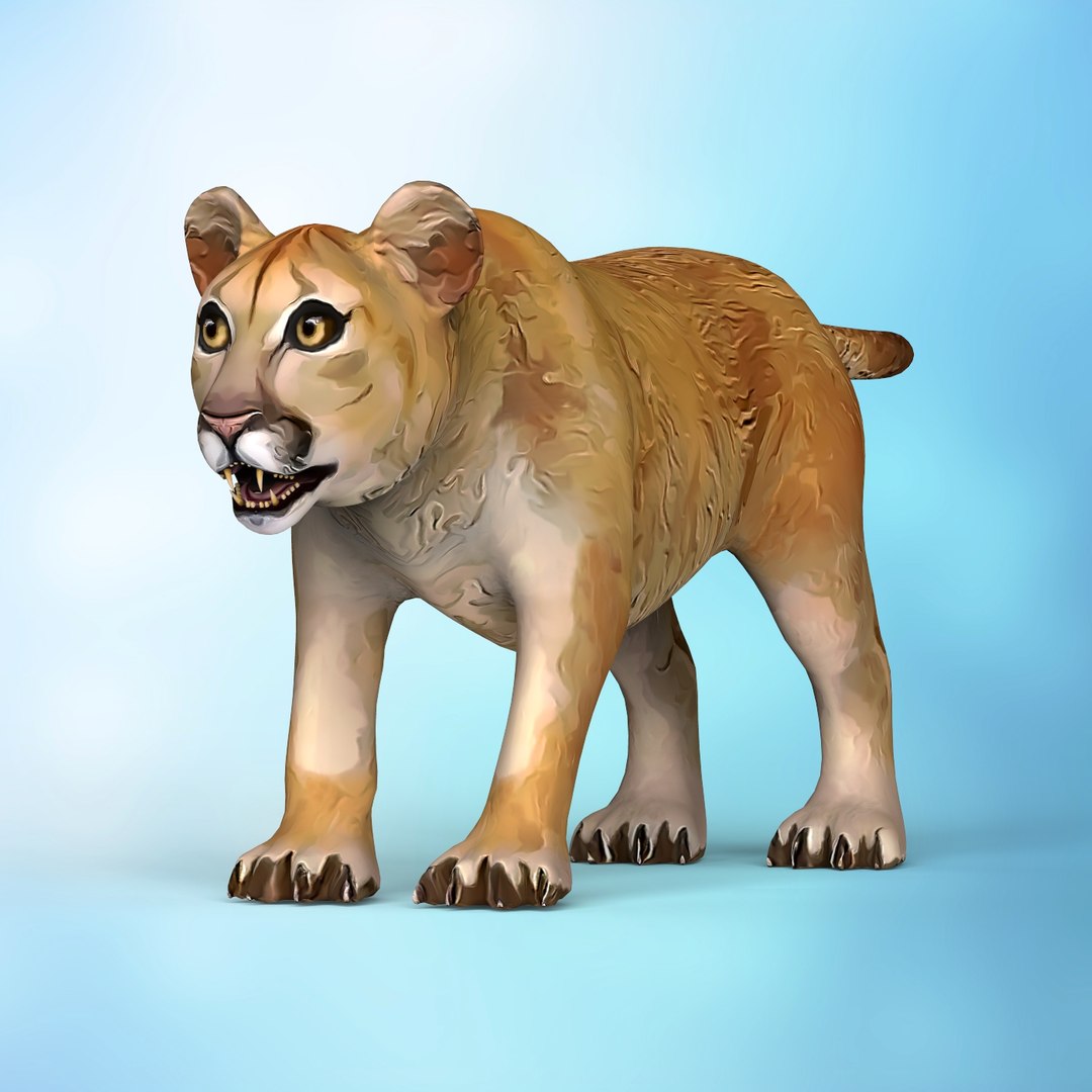 Lion Baby Cartoon Model - TurboSquid 1498558