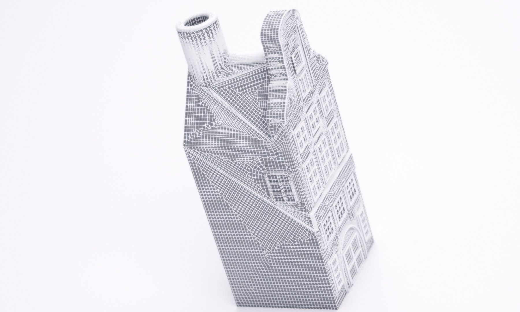 3d Dutch Ceramic House 2 Model