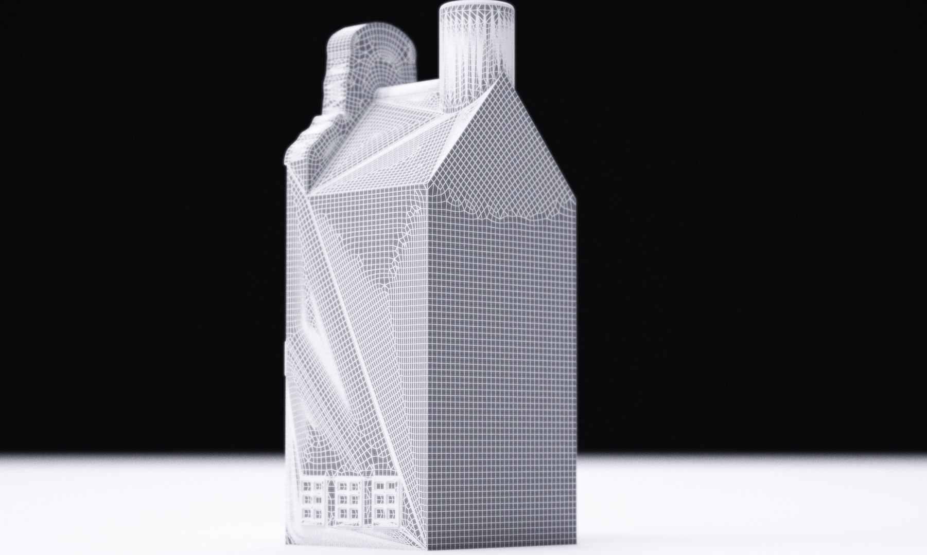 3d Dutch Ceramic House 2 Model
