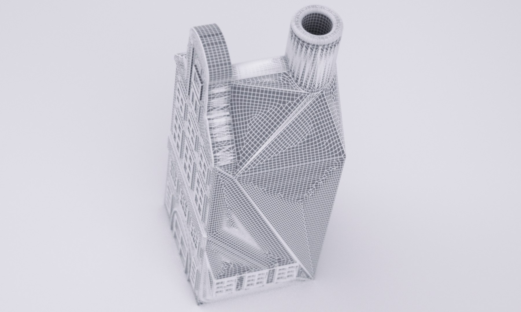 3d Dutch Ceramic House 2 Model