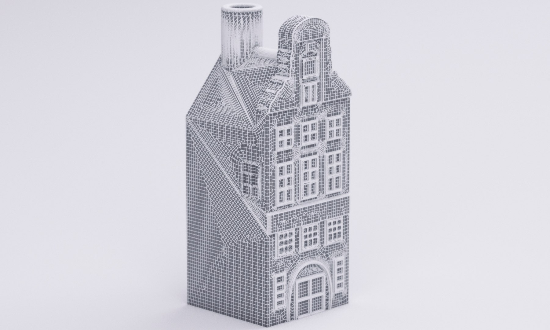 3d Dutch Ceramic House 2 Model