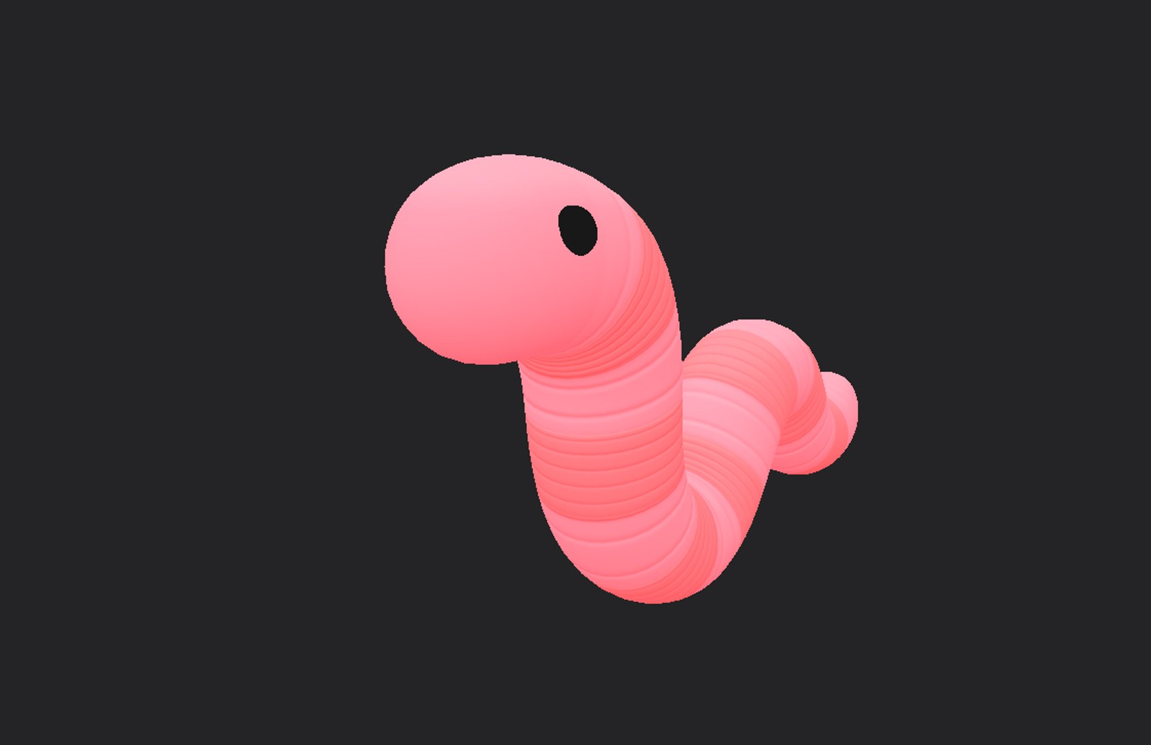 3D Cartoon Worm - TurboSquid 1604635