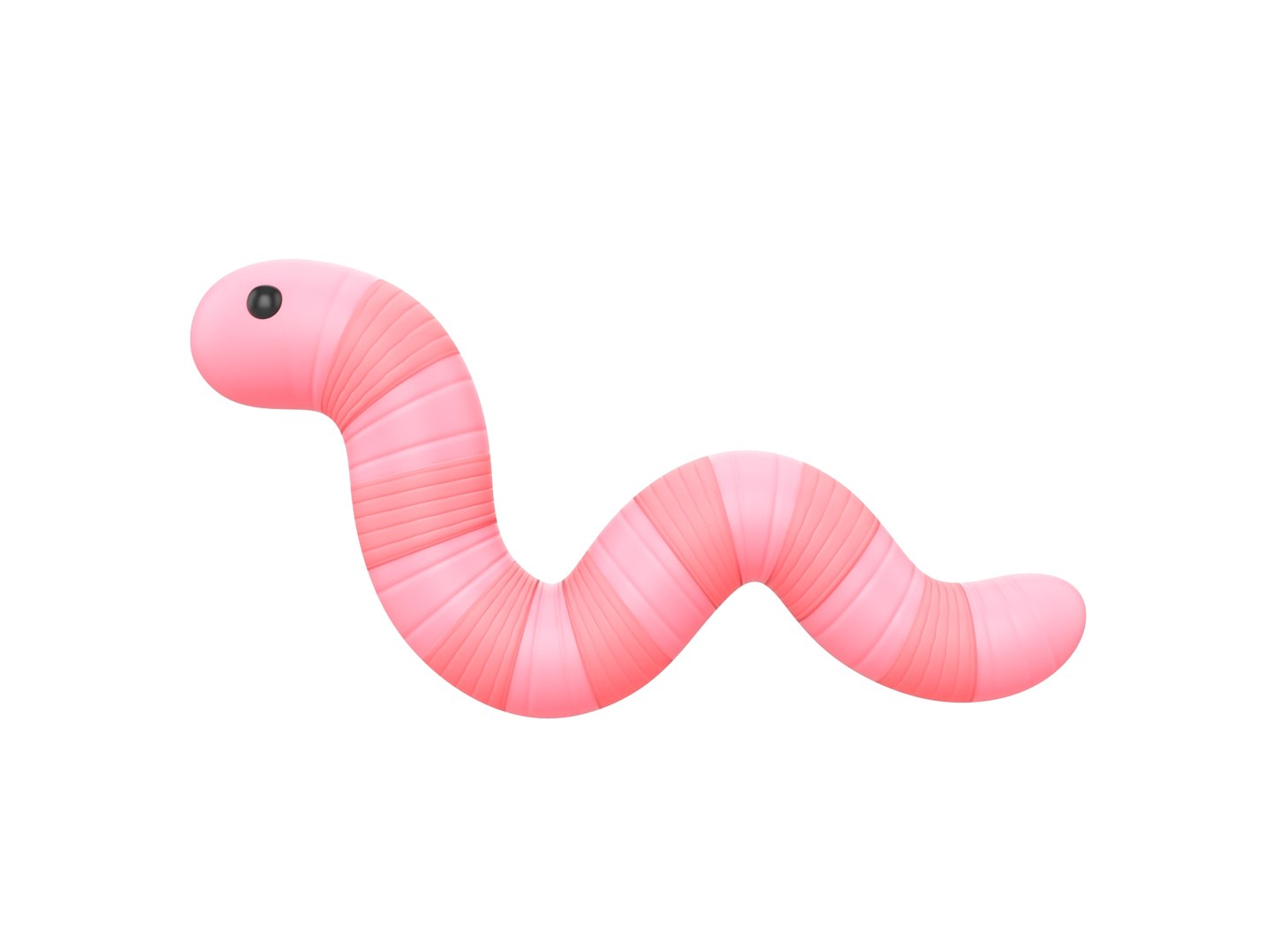 3D Cartoon Worm - TurboSquid 1604635